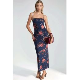 Floral Maxi-Kleid mit Schlitz