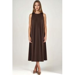 Modal Touch Entspanntes Midi-Kleid mit Taschen