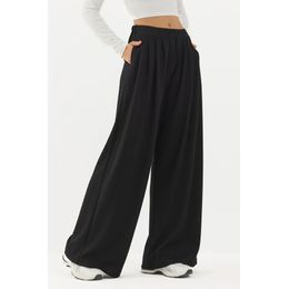 Weiche Touch Falt-Hosen mit weitem Bein