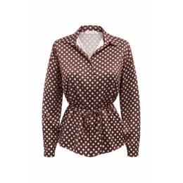 Hemd mit Polka-Dot-Muster und Knopfdetail