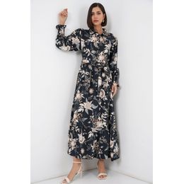 Maxi-Hemdkleid mit Paisleymuster und G&uuml;rtel