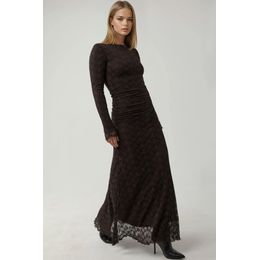Maxi-Spitzenkleid mit Rundhalsausschnitt