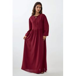 Maxikleid mit A-Linien-Schnitt und Rundhalsausschnitt