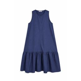Maxikleid mit Kragen und R&uuml;schendetails