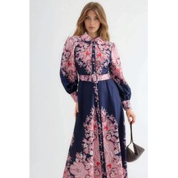 Maxikleid mit Paisley-Druck und Bindeg&uuml;rtel