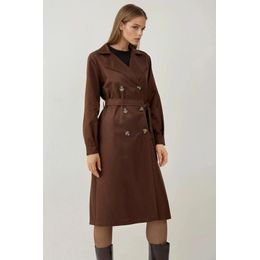 Doppelreihiger langer Trenchcoat