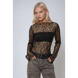 Crew-Neck Spitzenshirt