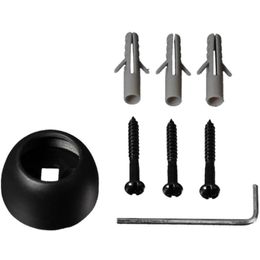 Wandbefestigung Liedeco Gr. 1, grau (anthrazit), &Oslash;:1,6cm, Gardinenstangenhalterungen, f&uuml;r Gardinenstangen &Oslash; 20 mm