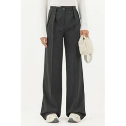 Hochtaillierte Palazzo-Hosen mit weitem Bein