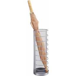 Schirmst&auml;nder zeller PRESENT, grau, B:14cm H:40,5cm T:14cm, Metall, Regenschirmst&auml;nder, Schirmst&auml;nder, H&ouml;he 40,5 cm, rund, &Oslash; 14 cm