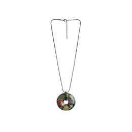 Steuer Modeschmuck Anh&auml;nger mit Kette Donutanh&auml;nger bunt emailliert