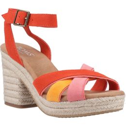 Toms Shoes TOMS Majorca Strappy Damen Sandalen aus Leder mit Flammenmuster