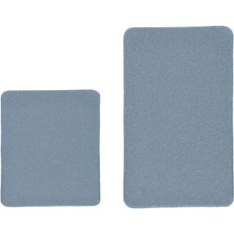 Badematte Kleine Wolke "RELAX", stahlblau, H:30mm, Polyacryl, Badematten, Badematte, Badteppich, meliert, rechteckig, rund & als Set erh&auml;ltlich