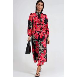 Blumen-Maxi-Kleid mit Bindungsdetail