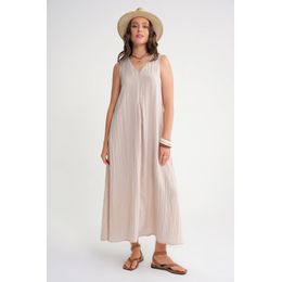 V-Ausschnitt Maxikleid