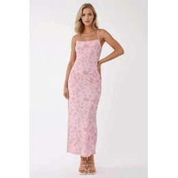 Maxikleid mit quadratischem Ausschnitt und Print