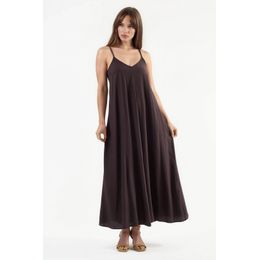 V-Ausschnitt Midi-&Uuml;berwurfkleid