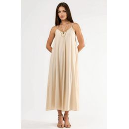 V-Ausschnitt Midi-Unterkleid