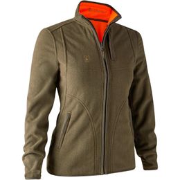 Deerhunter Damen Fleecewendejacke Lady Pam Orange/Oliv (Gr&ouml;&szlig;e: 36)
