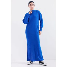 Strukturierte Strickkleid mit halb Stehkragen und Rei&szlig;verschluss