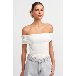 Schulterfreies R&uuml;schen Bodycon-Top