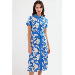 Blumen Midi-Kleid mit Schleife