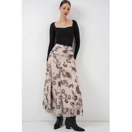 Hohe Taillen-Paisley-Maxikleid