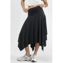 Weicher Touch Asymmetrischer Midirock