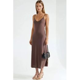 V-Ausschnitt Modal Midi-Kleid