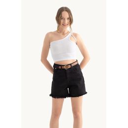 Einseitiges &auml;rmelloses Basic Cropped Top
