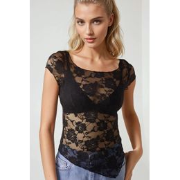Florales Spitzen-Crop-Top Pika Kollektion