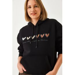 Hoodie mit Kapuze aus Baumwolle und Tasche