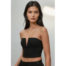 Tr&auml;gerloses Enges Crop Top