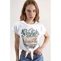 Bedrucktes Crop-Top-T-Shirt