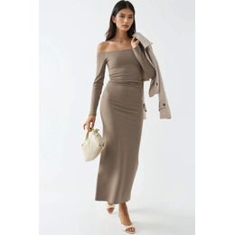 Schulterfreies Bodycon-Maxikleid