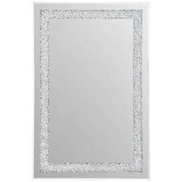 CARRYHOME Wandspiegel, Silber, Kunststoff, Glas, Holzwerkstoff, rechteckig, 40x60x1.5 cm, senkrecht und waagrecht montierbar, Spiegel, Wandspiegel