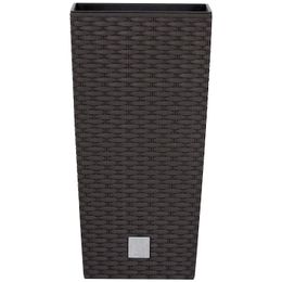 Pflanzk&uuml;bel Prosperplast "Rato square", braun, H:55cm T:28,7cm, Kunststoff, Pflanzgef&auml;&szlig;e, Pflanzk&uuml;bel, BxTxH: 28,7x28,7x55 cm