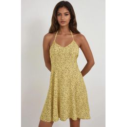 Blumenmuster Mini-Kleid