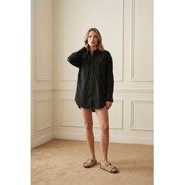 Oversized Langarmshirt aus Baumwolle mit Tasche