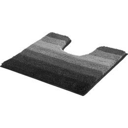 Badematte Meusch "Palace", grau (schiefer), H:20mm, Polyester, Badematten, Badematte, mordernes Streifendesign im Farbverlauf