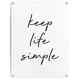 Poster Reinders "Keep life simple", schwarz (farbe bild(er): schwarz, wei&szlig;), B:60cm H:80cm T:0,1cm, Leinwand, Bilder, Poster, Outdoor f&uuml;r Garten oder Balkon