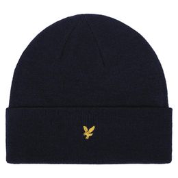 Lyle & Scott Ein zeitloser Klassiker, bereit f&uuml;r die Wintermonate. Die Lyle & Scott M&uuml;tze ist ein dezentes Accessoire f&uuml;r k&uuml;hlere Temperaturen, das f&uuml;r die Kombination mit einer Jacke, einem Kapuzenpullover oder einem dicken Strickpullover gedacht ist. Erh&auml;ltlich in einer Reihe von ikonischen Farben. Gesticktes Lyle & Scott Golden Eagle-Logo. Klassische M&uuml;tze mit Umschlag.