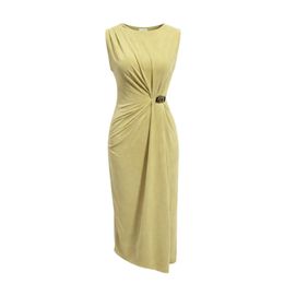 Figurbetontes Midi-Kleid mit Rundhalsausschnitt