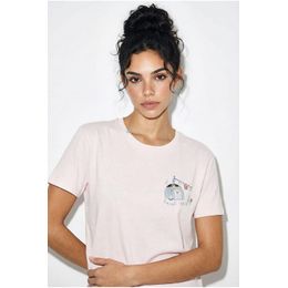 Besticktes Rundhals-T-Shirt