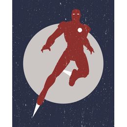 Bild Komar "Iron Man Fly", blau (farbe bild(er): blau), B:40cm H:50cm, Holz, Papier, Bilder, Bild, Wandbild zur Dekoration im Kinderzimmer - ohne Rahmen