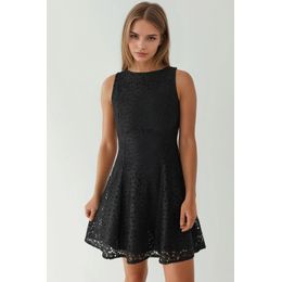 Spitzen-Minikleid mit Rundhalsausschnitt