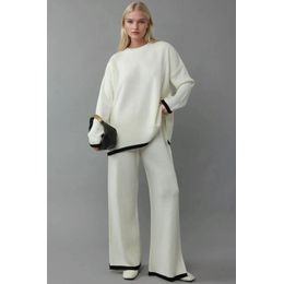 Pullover & Weitgeschnittene Hose Strick Co-Ord-Set