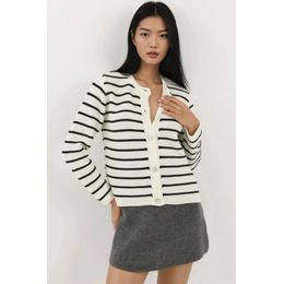 Gekn&ouml;pfter gestreifter Cardigan
