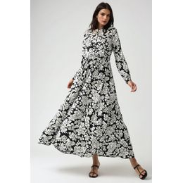 Bedrucktes Maxikleid mit Hemdkragen