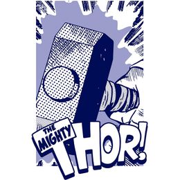 Bild Komar "Thor Mj&ouml;lnir", blau (farbe bild(er): blau), B:50cm H:70cm, Holz, Papier, Bilder, Bild, Wandbild zur Dekoration im Kinderzimmer - ohne Rahmen